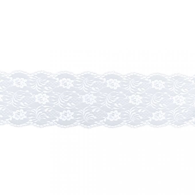 Dekorbånd - Hvit blonde, bredde 13 cm, metervare - HOBBYKUNST NORGE