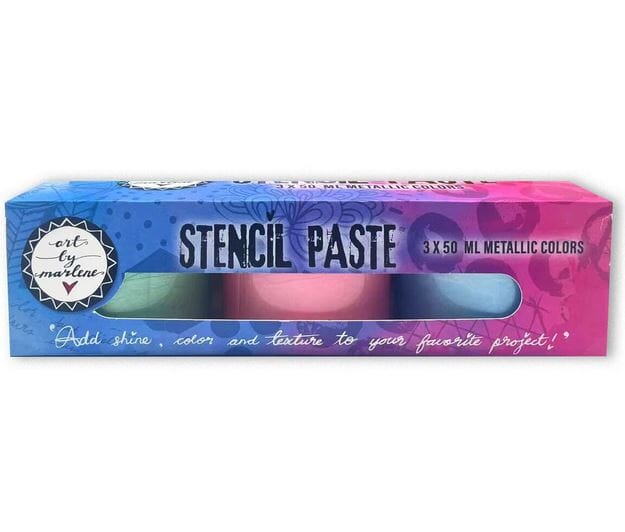 Art by Marlene - Stencil Paste Metallic, 3x50 ml - HOBBYKUNST NORGE