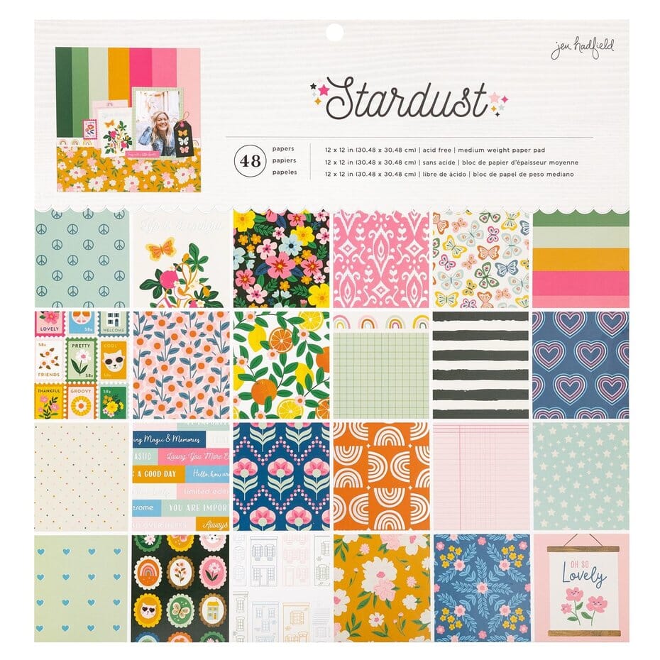 Jen Hadfield - Stardust 12x12 Inch Paper Pad - HOBBYKUNST NORGE