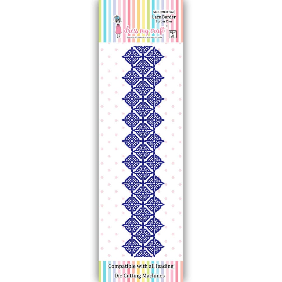 Dress My Craft - Lace Border Cutting Die Border - HOBBYKUNST NORGE