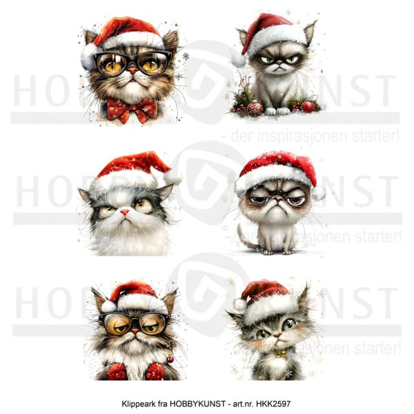 Klippeark - Katt(e)strofisk Julestemning - HOBBYKUNST NORGE