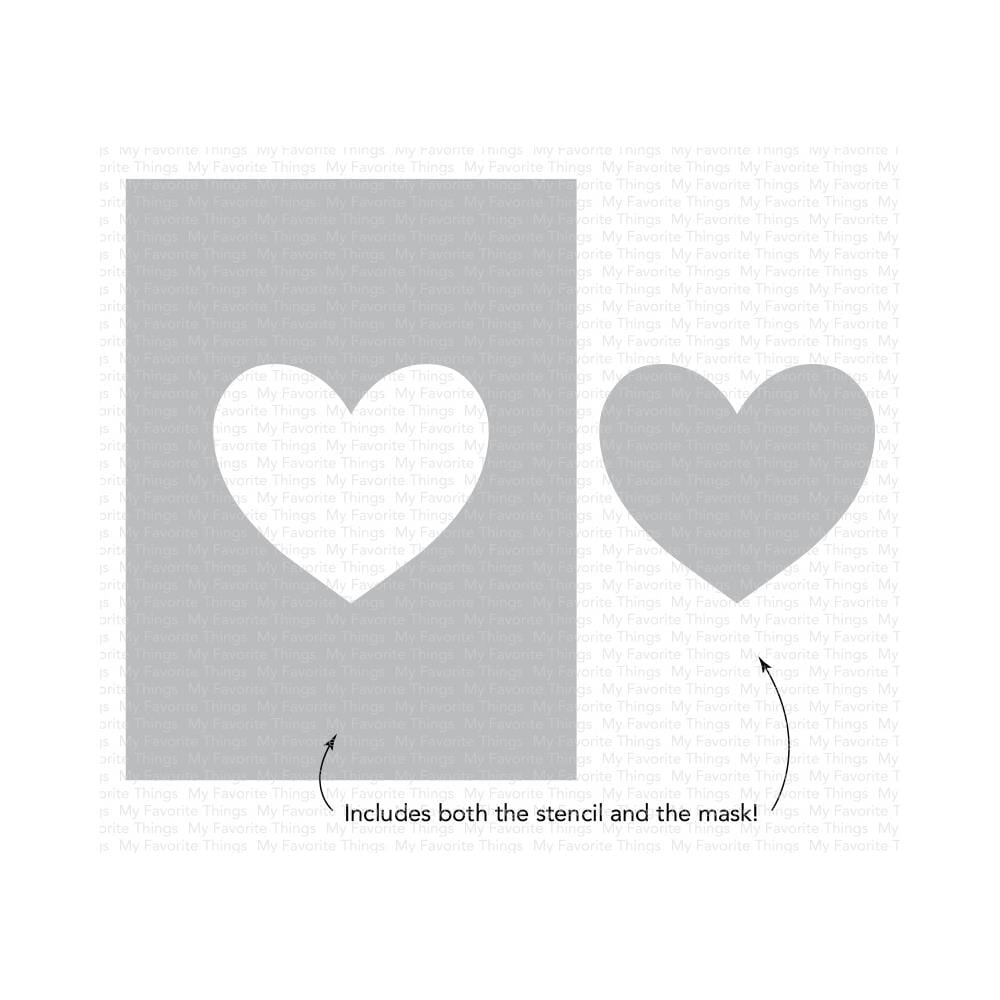 MFT: Stencil heart Extraordinaire, 6x6 inch - HOBBYKUNST NORGE