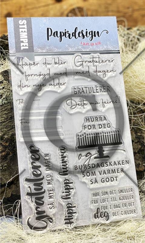 Papirdesign - Din nye alder Clear Stamps - HOBBYKUNST NORGE