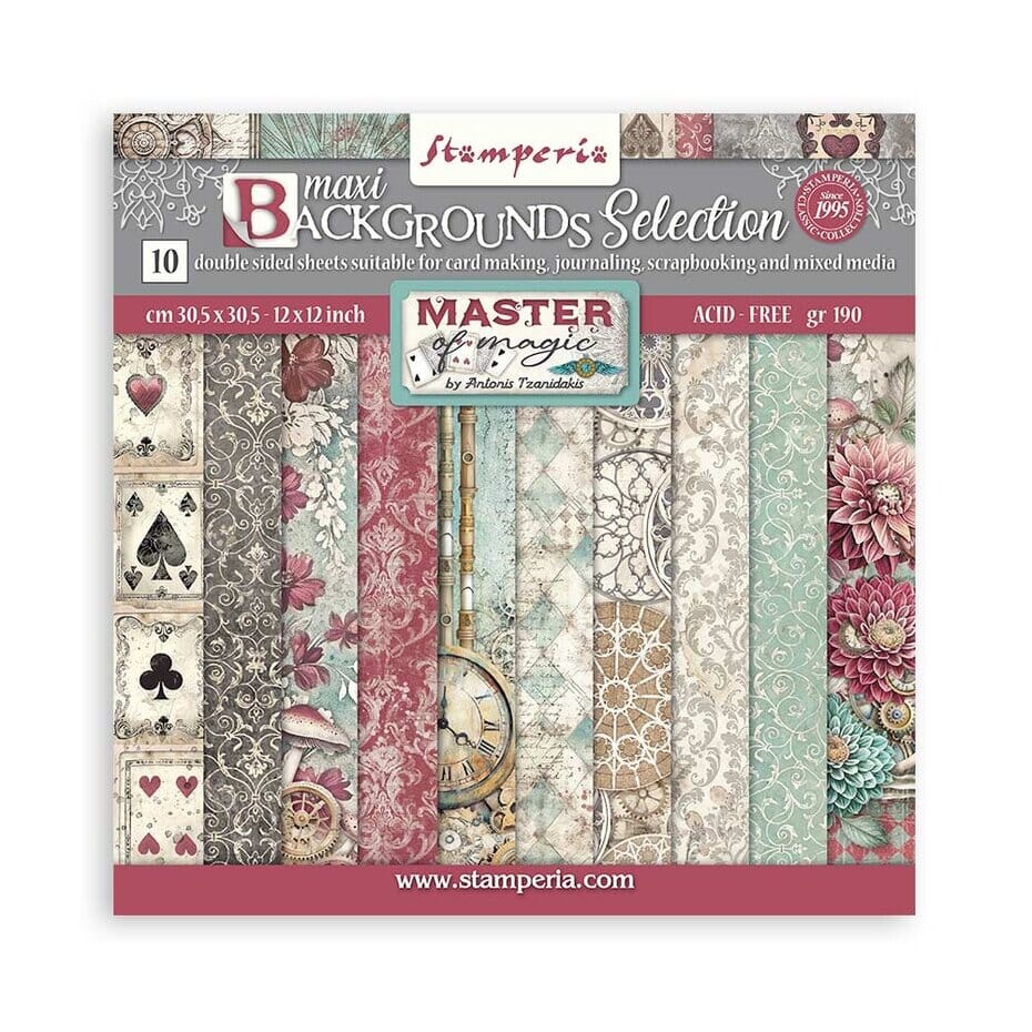 Stamperia - Master of Magic Backgrounds Paper Pack - HOBBYKUNST NORGE