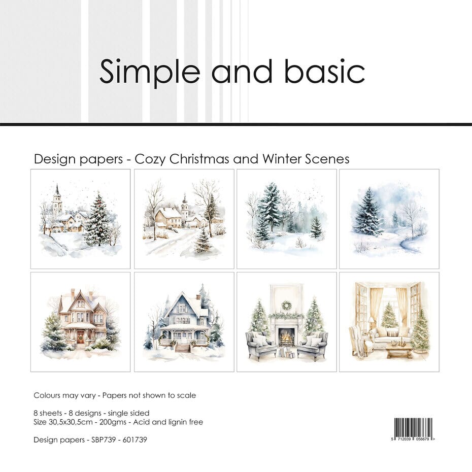 Simple and Basic - Cozy Christmas and Winter Scenes Paper Pa ...