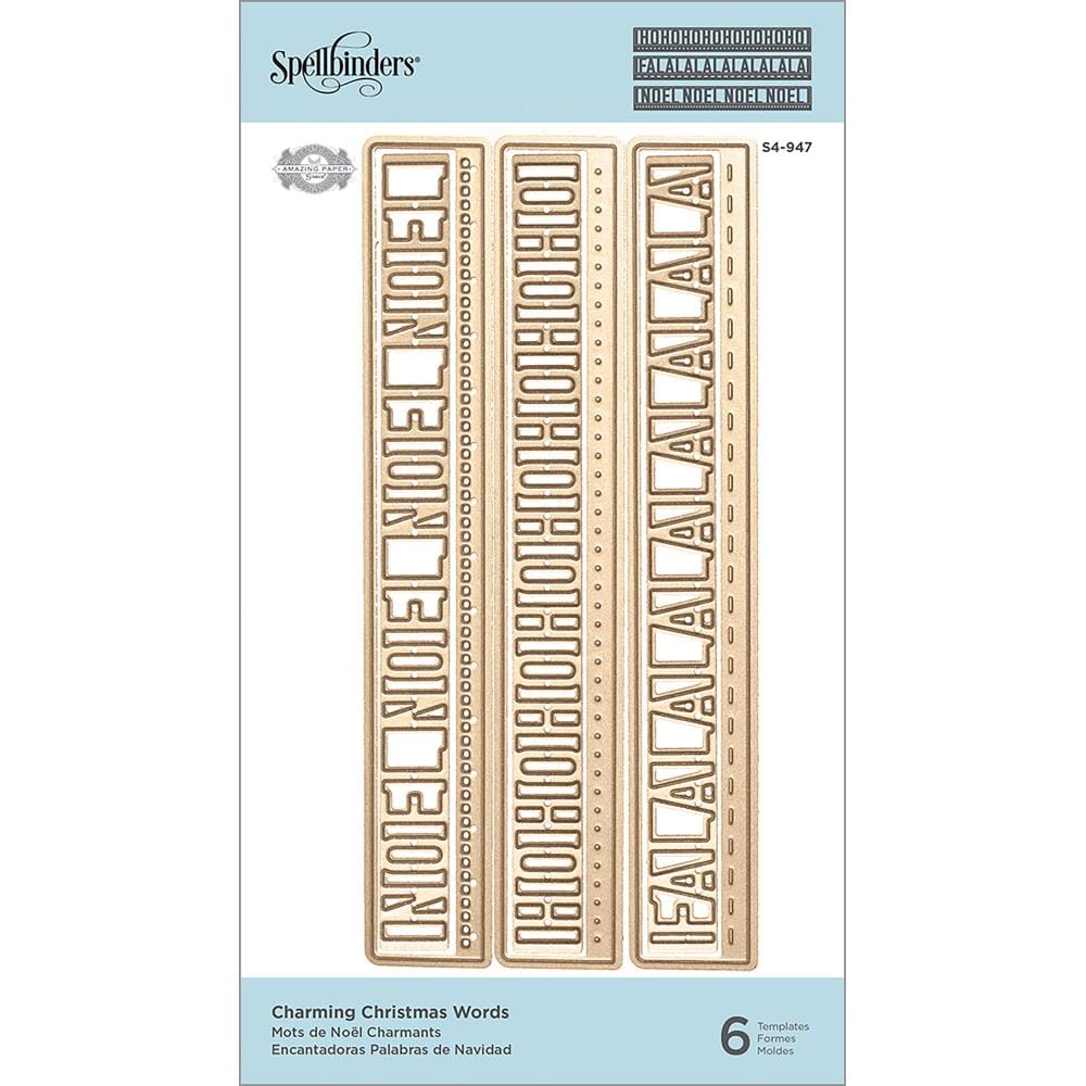 Spellbinders: Charming Christmas Words Shapeabilities Dies - HOBBYKUNST ...