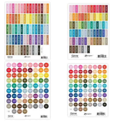 Tim Holtz - Distress Label Assortment Sheets White - HOBBYKUNST NORGE