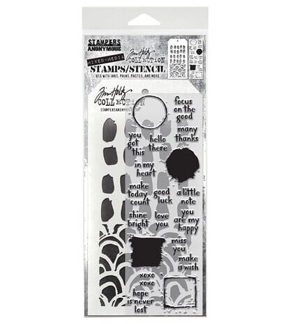 Tim Holtz - Mixed Media #84 Tim Holtz Stamps/Stencil - HOBBYKUNST NORGE