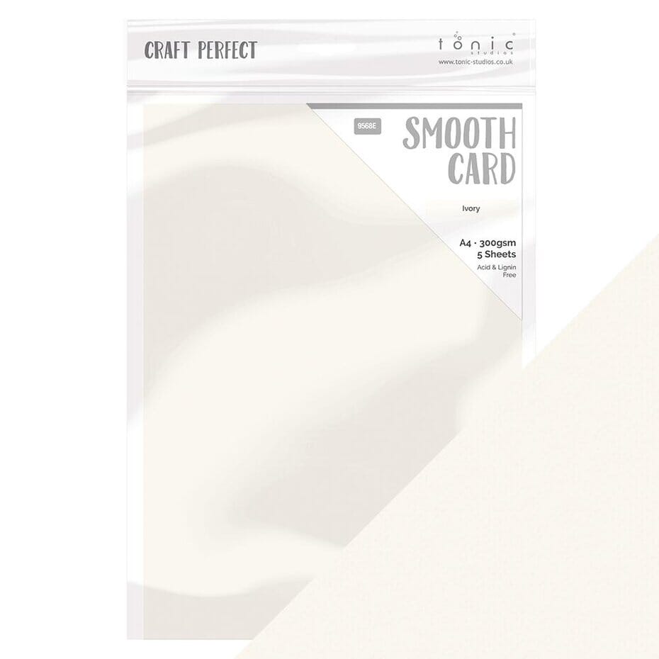 Tonic - Craft Perfect Smooth Card A4 Ivory 300gsm - HOBBYKUNST NORGE