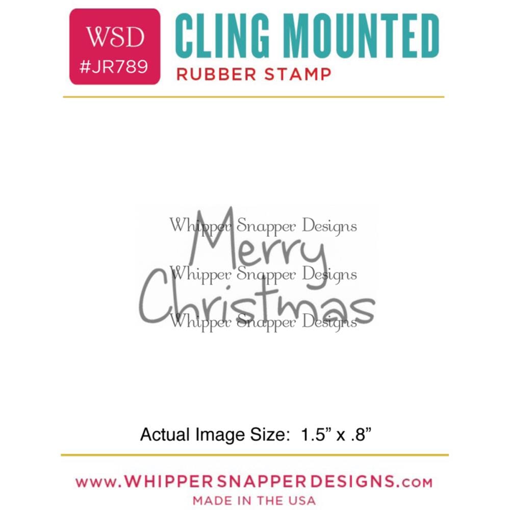 Whipper Snapper: Mini Merry Christmas Cling Stamp - HOBBYKUNST NORGE